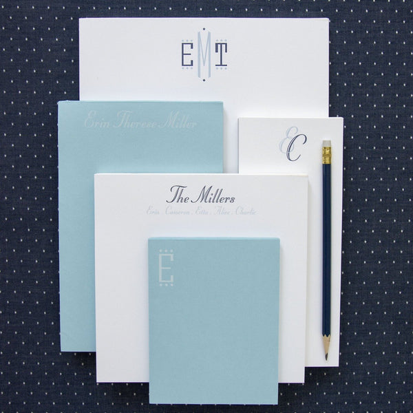 Erin Blue Luxe Set of Notepads – The Monogrammed Home