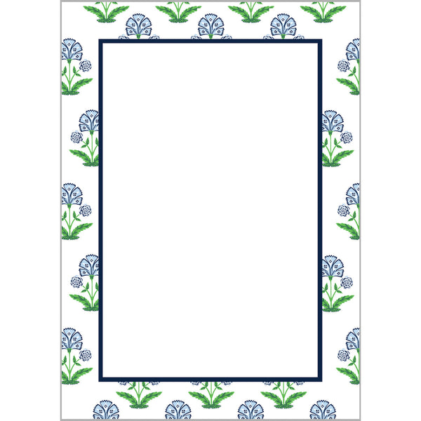 Floral Block Print Border Notepad – The Monogrammed Home